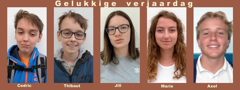 LEERLINGEN JARIG TUSSEN 13/01/2019 EN 19/01/2019: GELUKKIGE VERJAARDAG ...